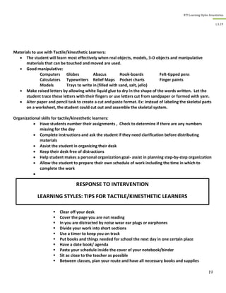 Learning styles inventory revised | PDF