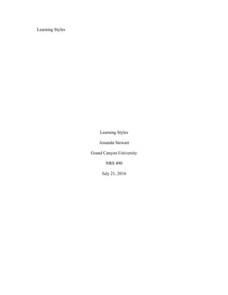 Learning_Styles_Learning_document explai | DOCX