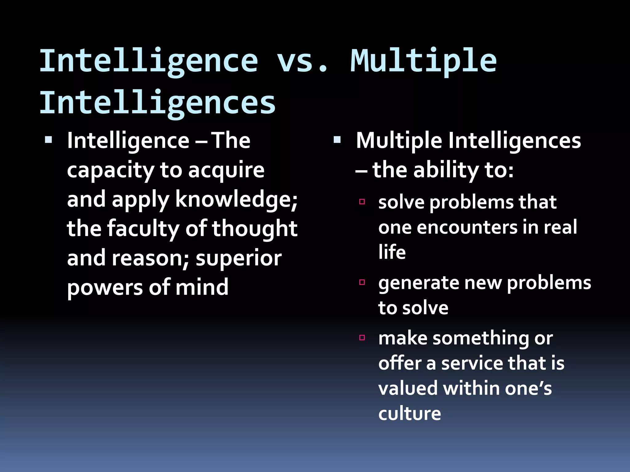 Learning Styles of Multiple Intelligence | PPT