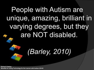 Learning styles of Individuals with Autism - Autism Awareness Month | PPTX