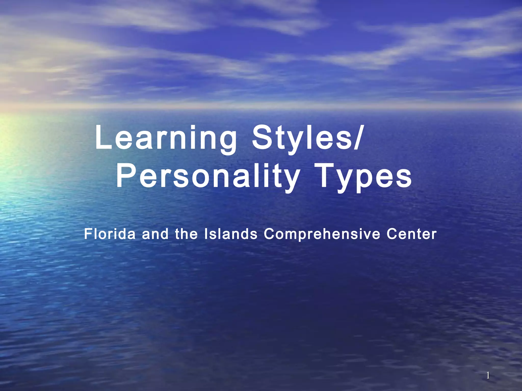 Learning styles personality_types | PPT