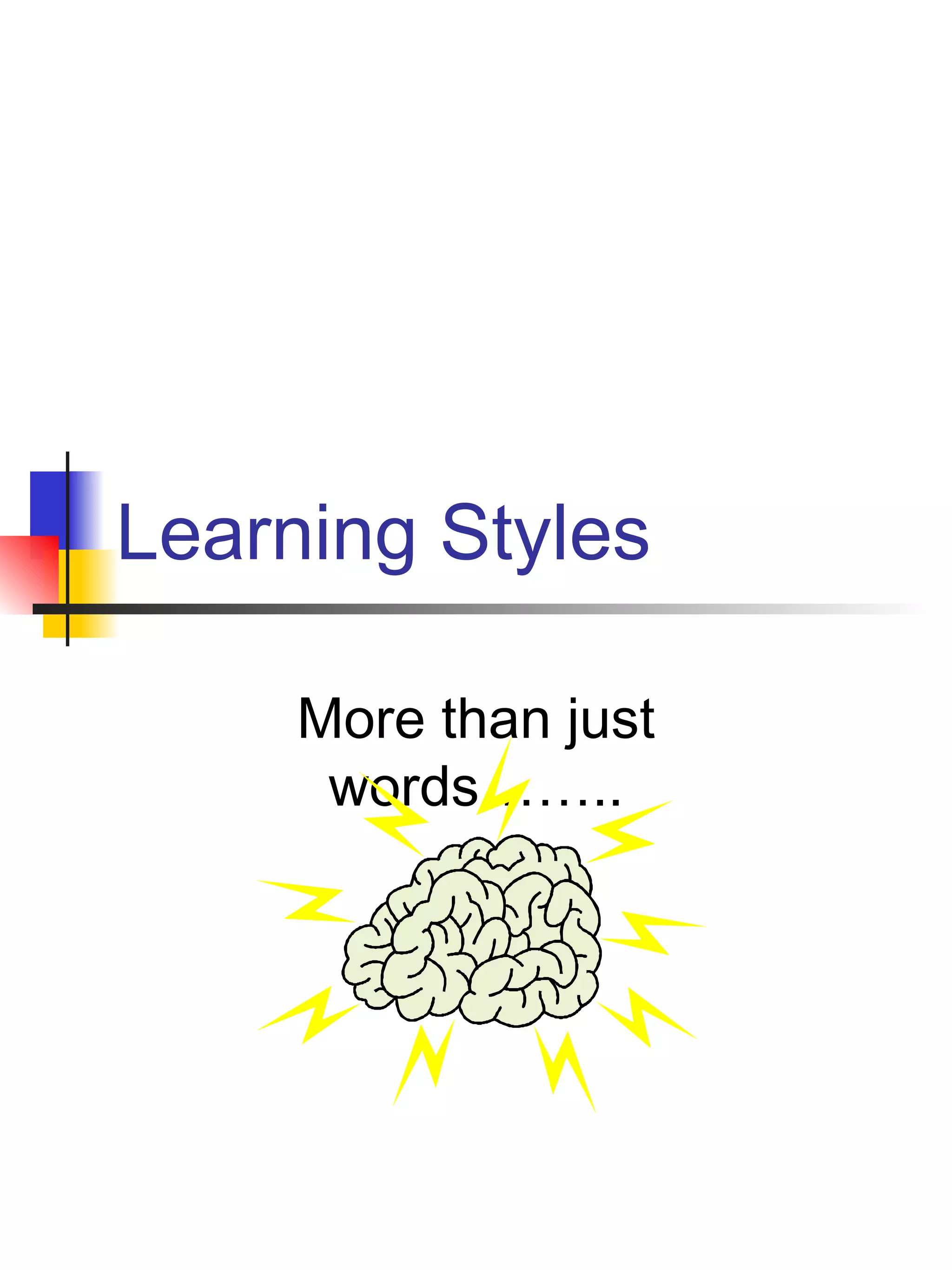 Learning styles presentation | PPT