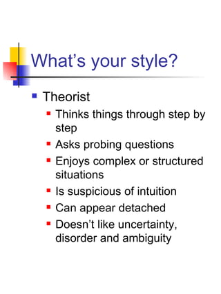 Learning styles presentation | PPT