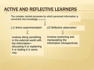 Learning styles project | PPTX