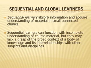 Learning styles project | PPTX