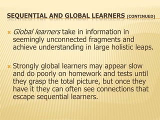 Learning styles project | PPTX