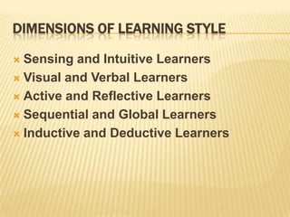 Learning styles project | PPTX