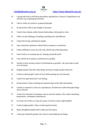 FREE - Learning Styles Questionnaire with analysis | PDF