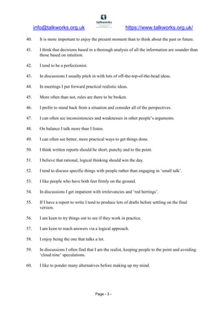 FREE - Learning Styles Questionnaire with analysis | PDF