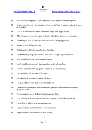 FREE - Learning Styles Questionnaire with analysis | PDF