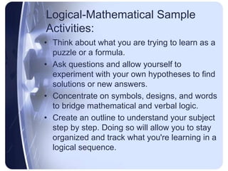 Learning styles quiz results | PPTX