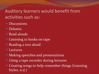 Learning styles | PPT