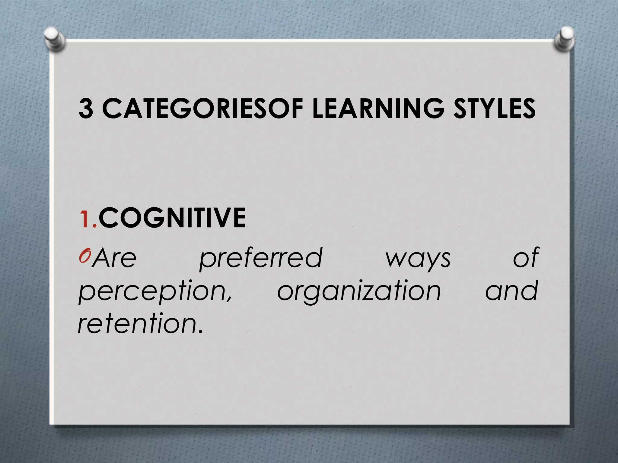 Different Models of Learning Styles | POT