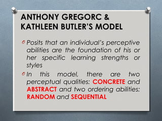 Different Models of Learning Styles | POT