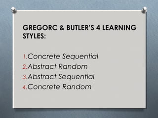 Different Models of Learning Styles | POT