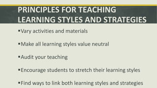 Learning style & strategies | PPTX