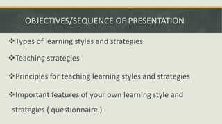 Learning style & strategies | PPTX