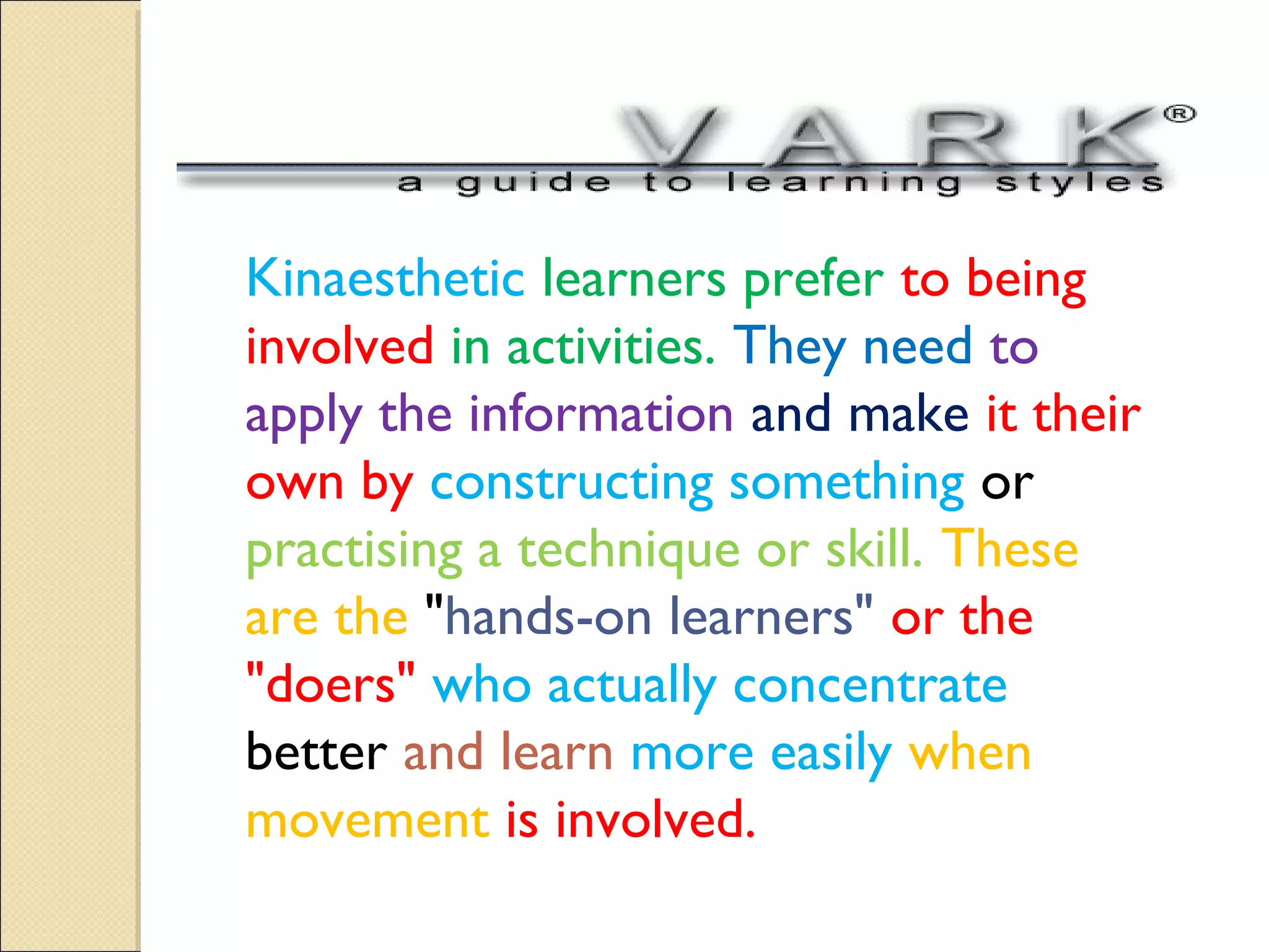 Learning style vark | PPT