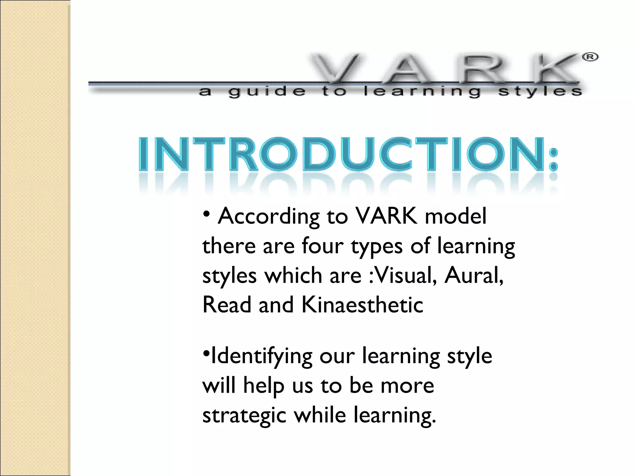 Learning style vark | PPT