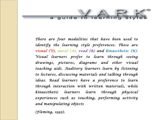 Learning style vark | PPT