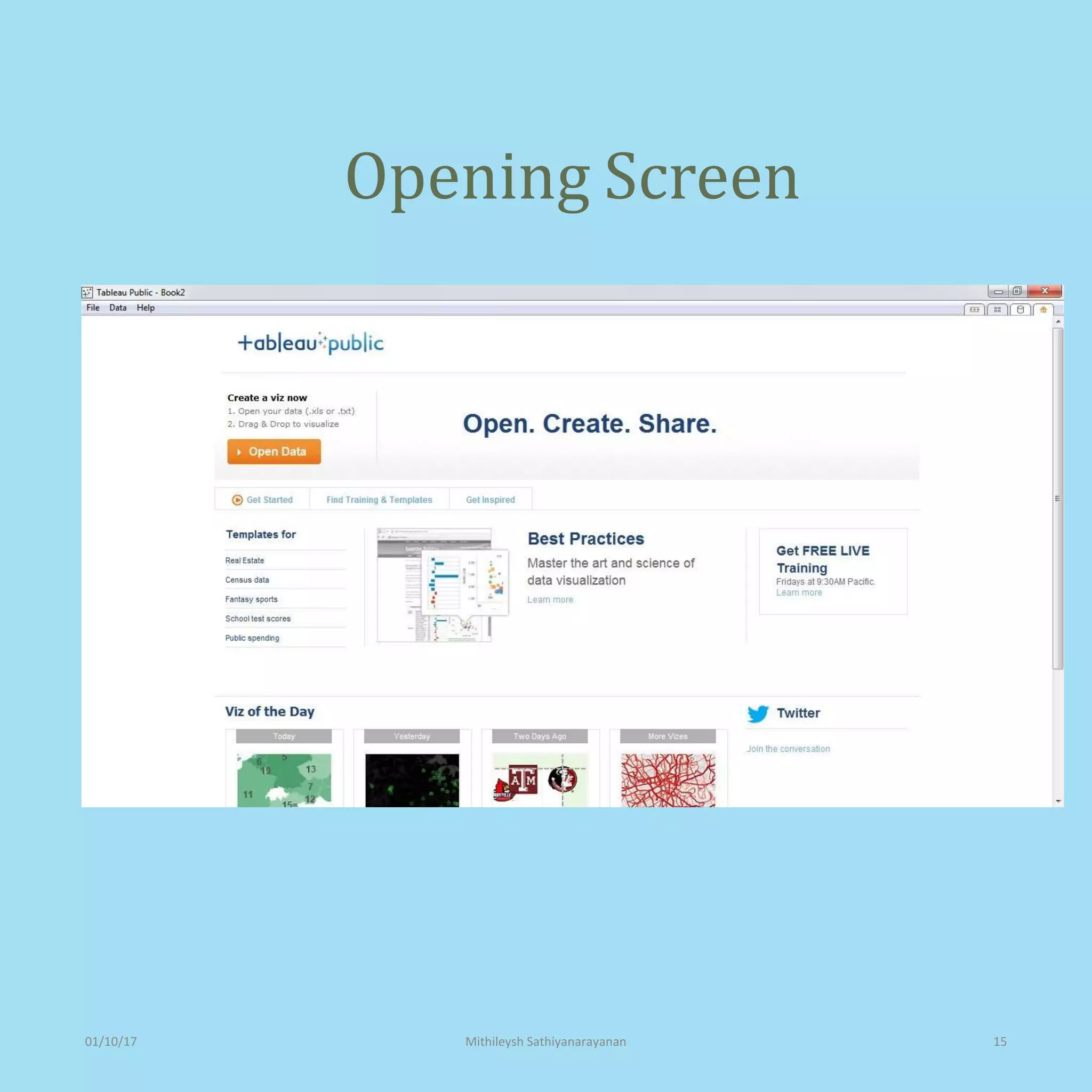 Introduction to Tableau | PPTX | Databases | Computer Software and Applications