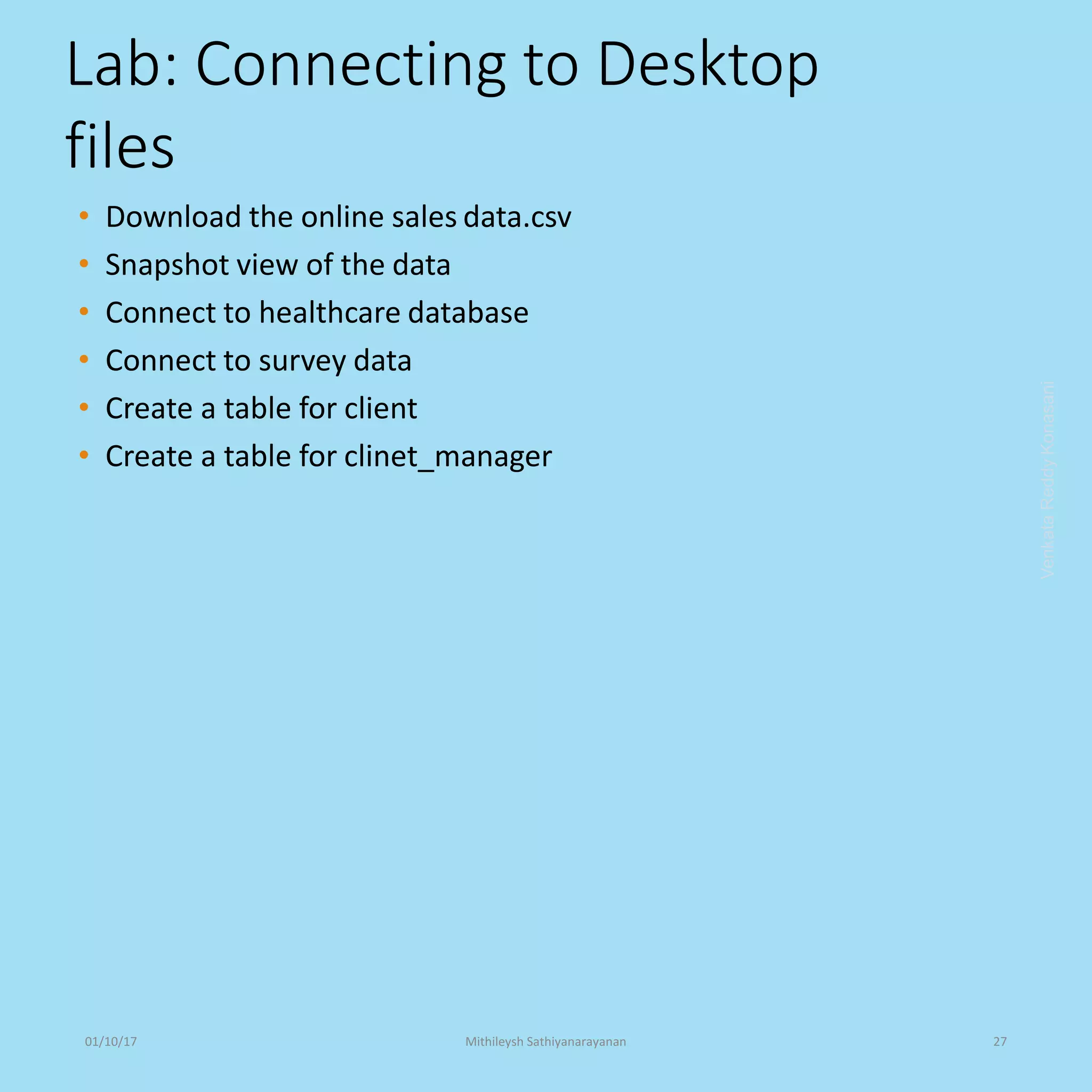 Introduction to Tableau | PPTX | Databases | Computer Software and Applications