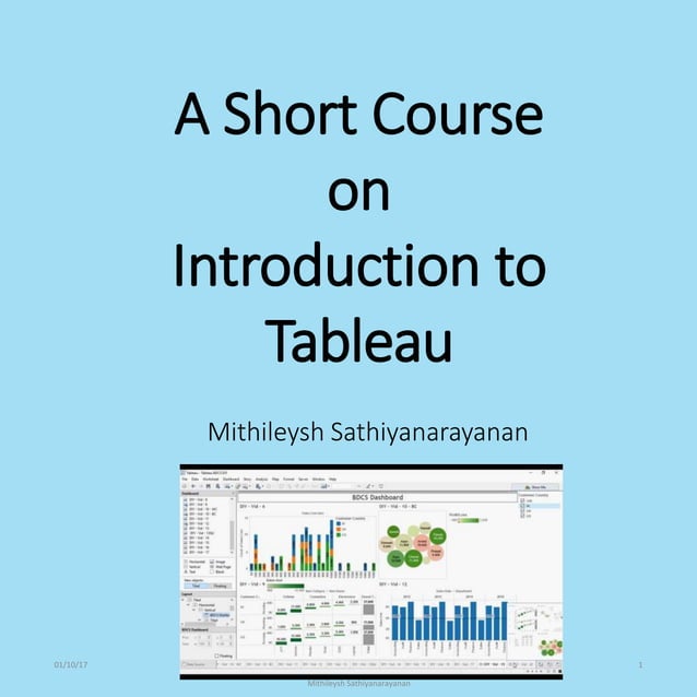 Introduction to Tableau | PPTX | Databases | Computer Software and Applications