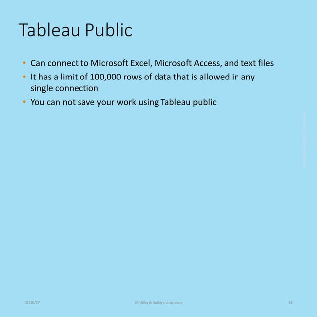 Introduction to Tableau | PPTX | Databases | Computer Software and Applications