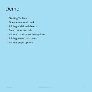 Introduction to Tableau | PPTX