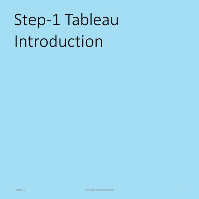 Introduction to Tableau | PPTX | Databases | Computer Software and Applications