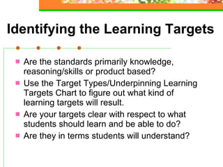 Learning Targets by Karen Kidwell | PPT