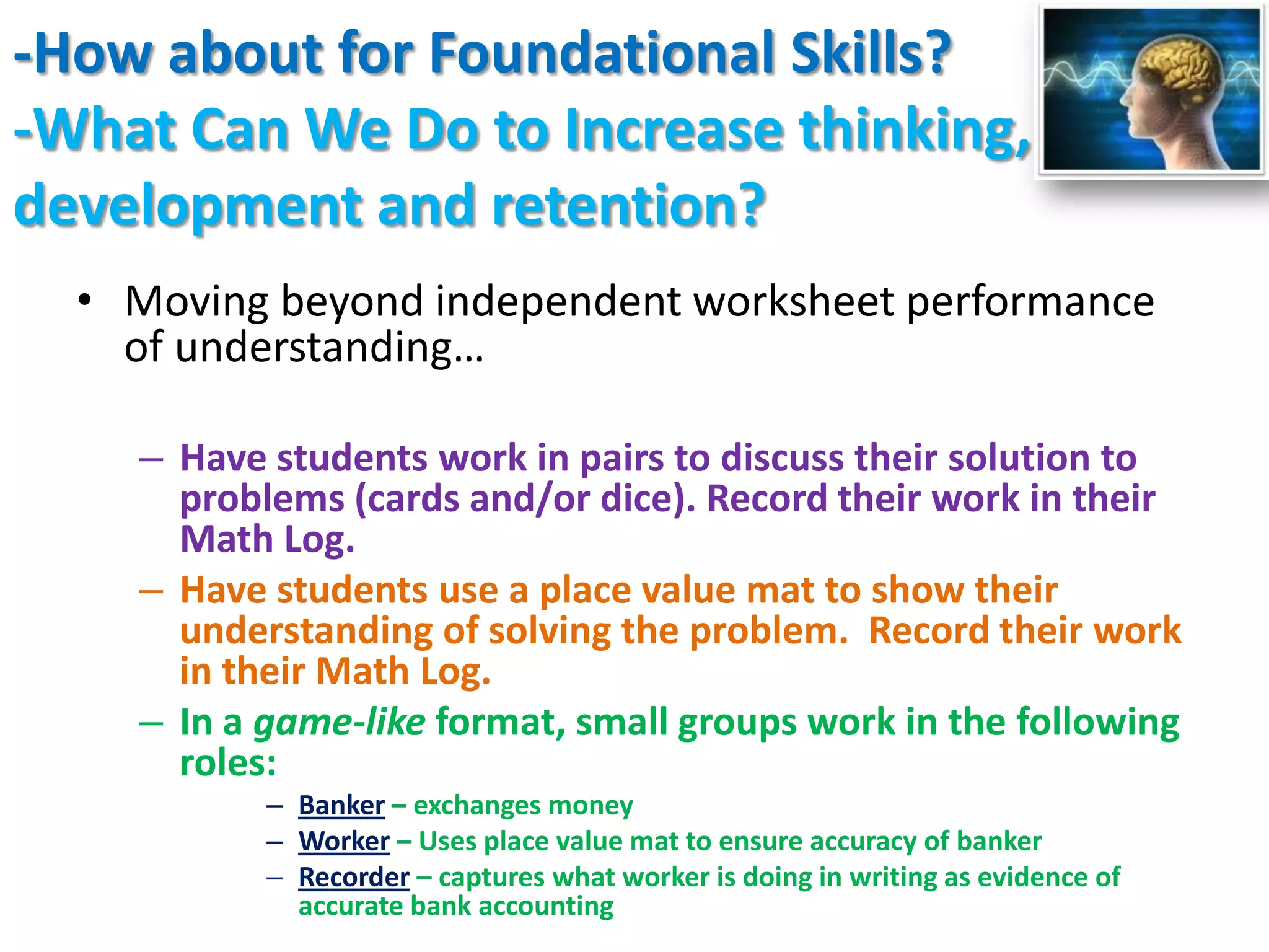 Learning targets: Delving Deeper into the Performance of Understanding ...