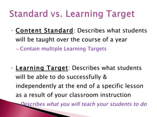 Learning Targets Edi | PPT