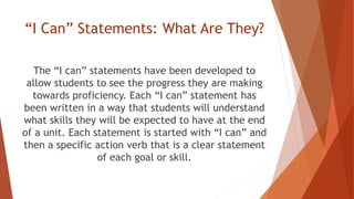 Learning targetsand i can statements power point | PPTX