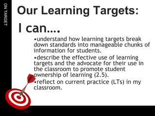 Learning Targets JCHS | PDF