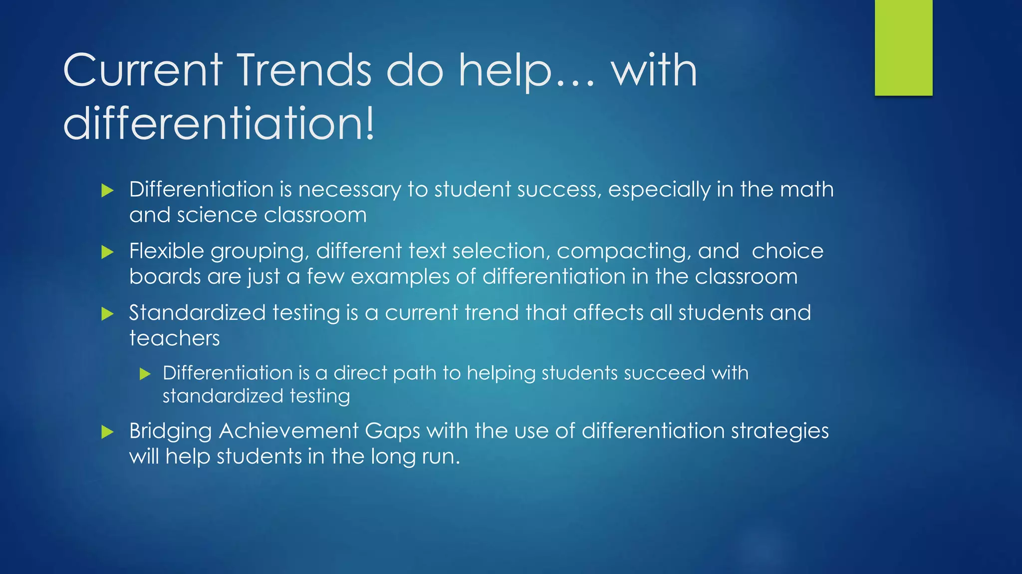 Learning team a differentiating instruction-mte 533-week 3 | PPTX | Special Education | Education