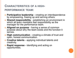 Learningteamcharacteristics (2) | PPT