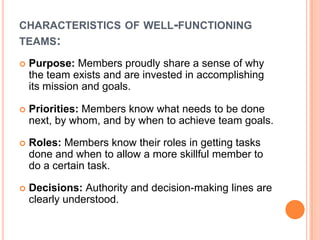 Learningteamcharacteristics (2) | PPT