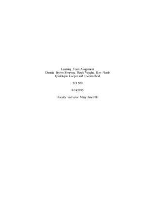 Learning Team | PDF