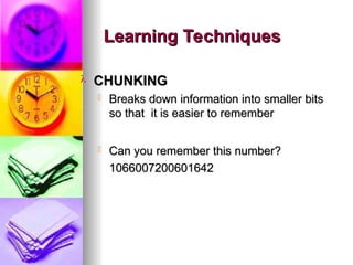 Helpful learning techniques for children | PPT