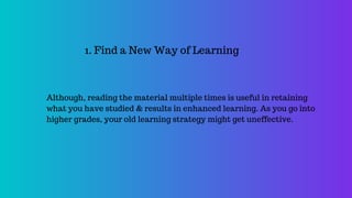Learning techniques for students | PDF