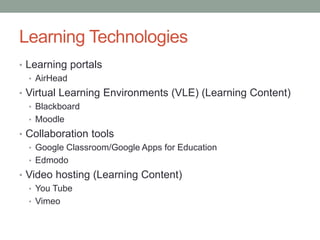 Learning technologies | PPTX