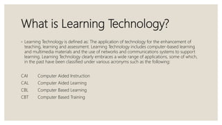 Learning technologies in edu | PPT