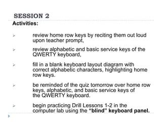 Learning the keyboard and Typing by Touch | PPTX