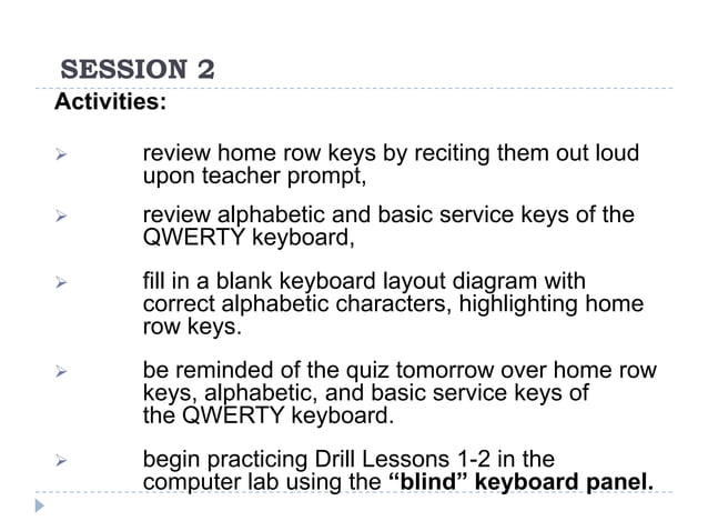 Learning the keyboard and Typing by Touch | PPTX