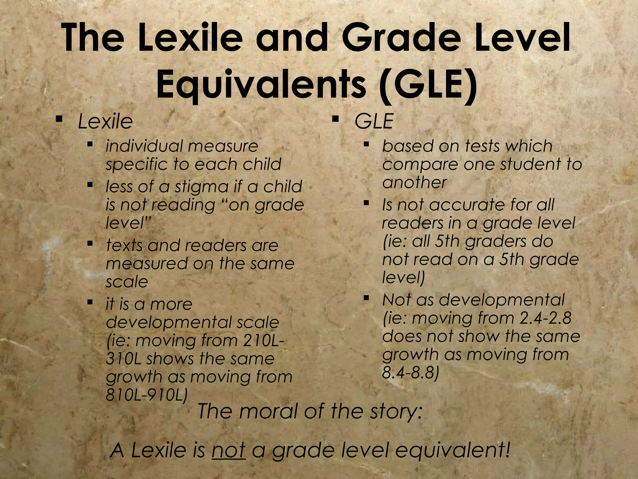 Learning the Lexile | PPT