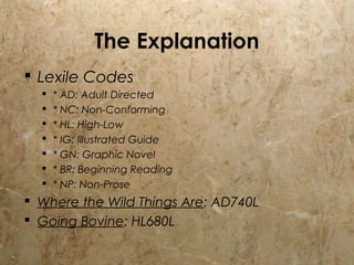 Learning the Lexile | PPT