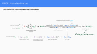 Learning the mmse channel estimators | PPTX