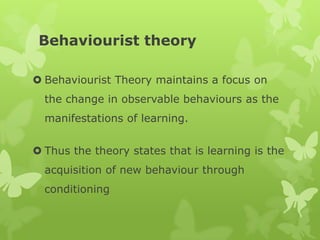 Learning theories | PPTX