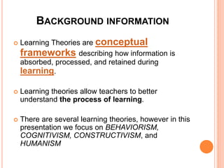 Learning theories | PPTX
